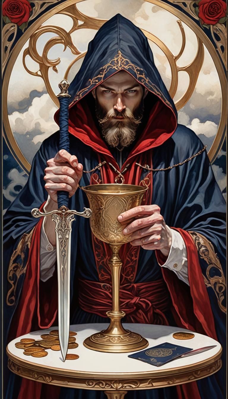 Tarot card: The Magician - AI Generated Artwork - NightCafe Creator