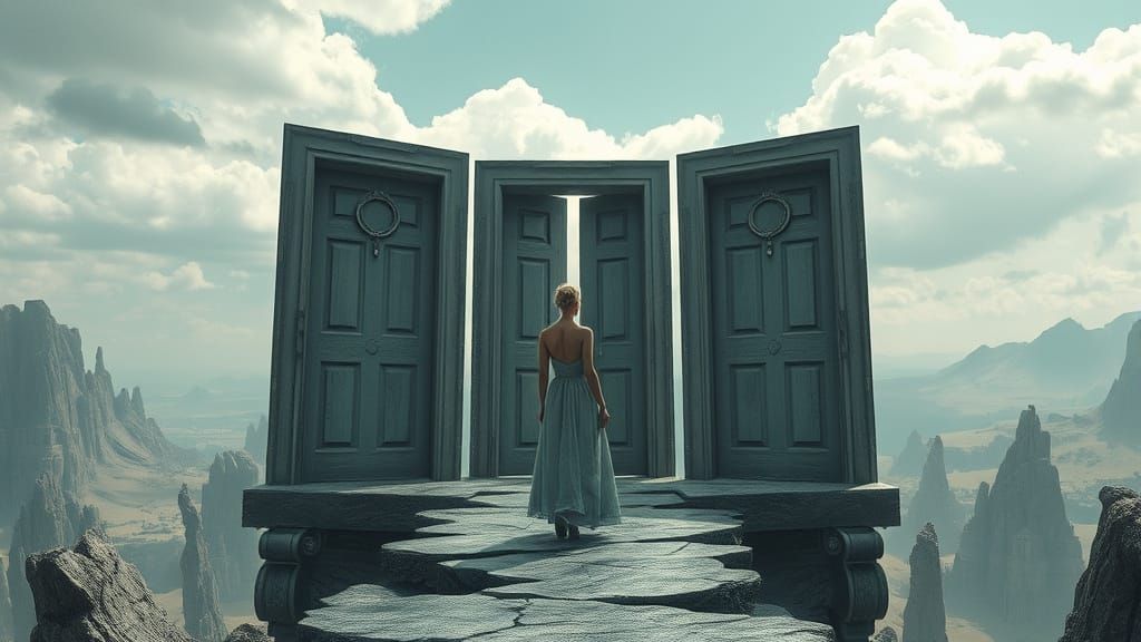 Pick one of three doors - Pick one of three doors