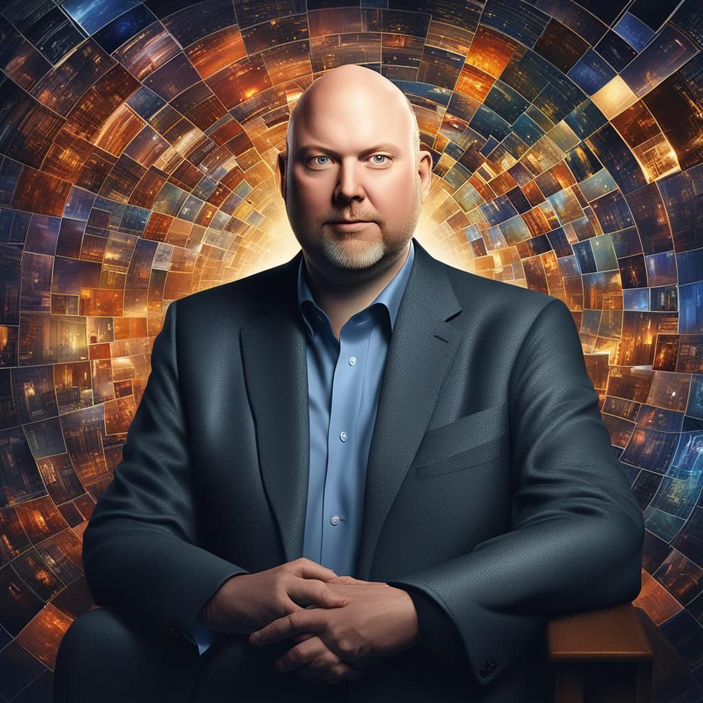 Portrait of Marc Lowell Andreessen is an American businessman and ...