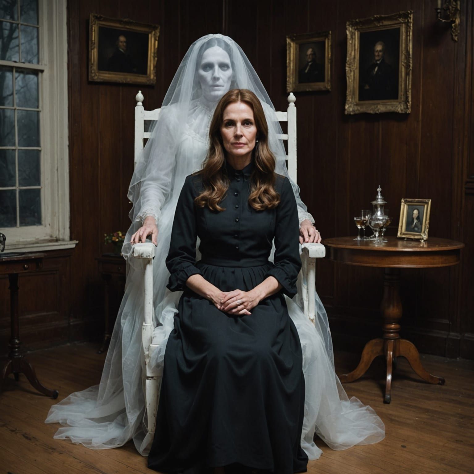 Creepy Ghost's Photobomb - Spectral Entity Photobombs Human ...