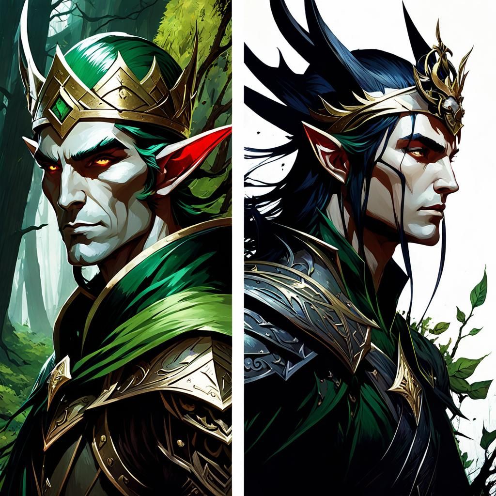 Elf split #2 - AI Generated Artwork - NightCafe Creator