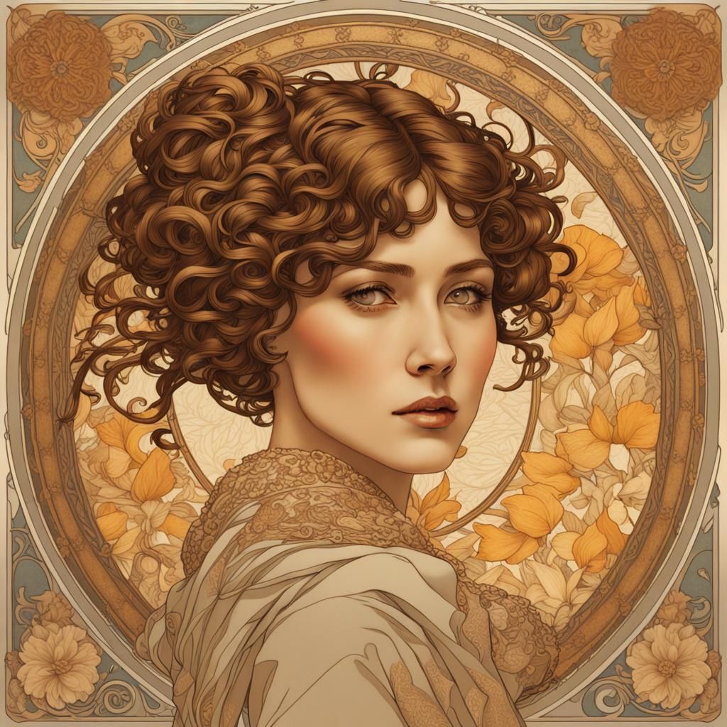 Art Neveau Woman 2 - AI Generated Artwork - NightCafe Creator