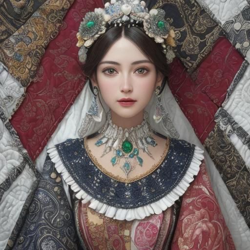 Face of a Patchwork Princess - AI Generated Artwork - NightCafe Creator