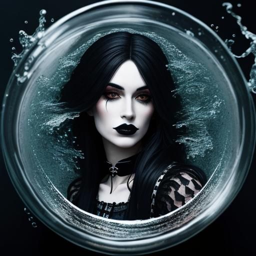 Goth girl swimming in lemonade, photorealistic - AI Generated Artwork ...