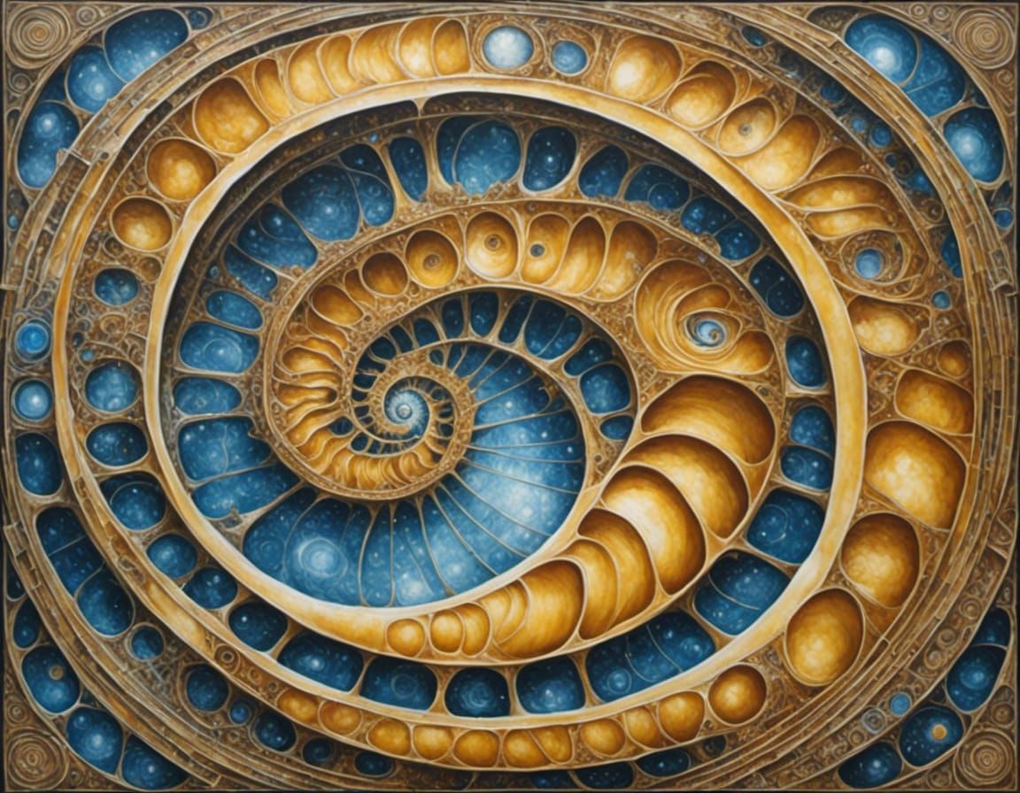 Fibonacci; golden ratio; - AI Generated Artwork - NightCafe Creator