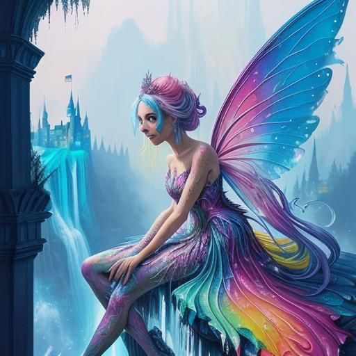 Amazingly Stunningly Beautiful colorful fancy fantasy fairy with ...