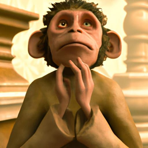 Concerned Monkey - AI Generated Artwork - NightCafe Creator