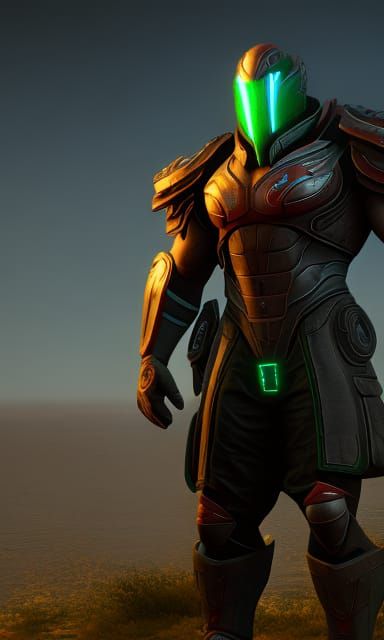 The Mass Effect series, A large green-skinned Krogan wearing heavy sci ...