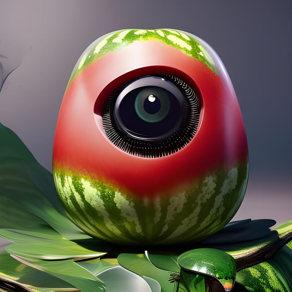 Watermelon Creature - AI Generated Artwork - NightCafe Creator