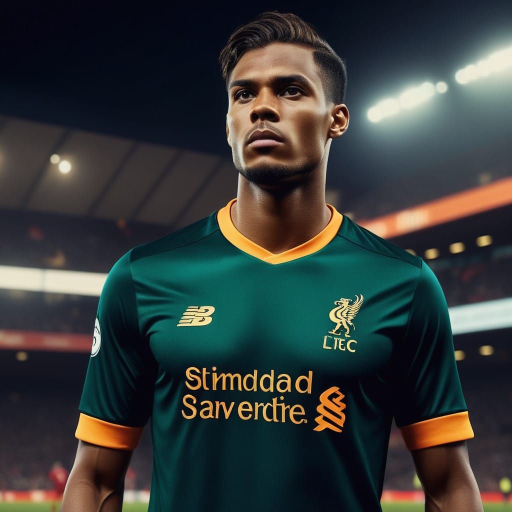 A majestic Liverpool Football Club jersey, rendered in breathtaking 8K ...
