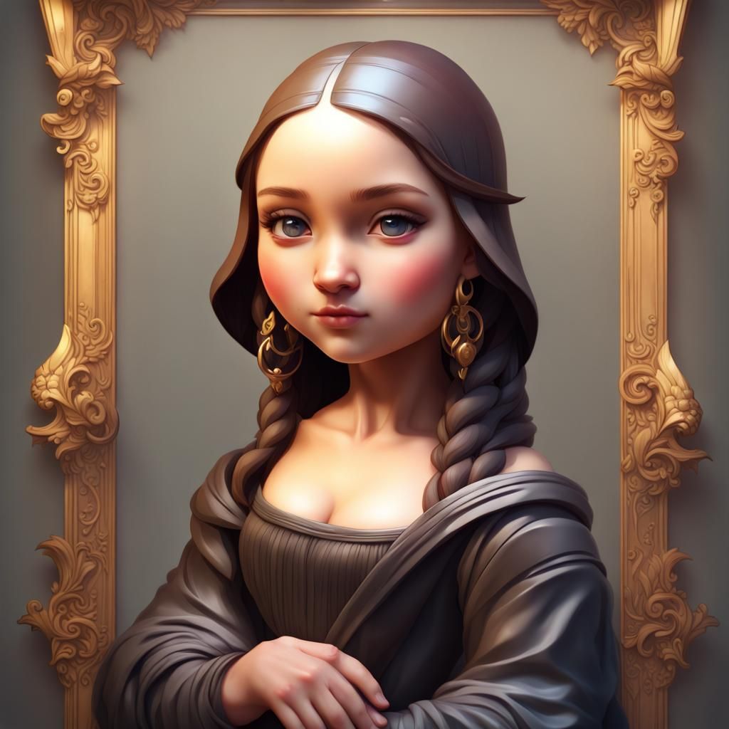 Little Mona Lisa - AI Generated Artwork - NightCafe Creator