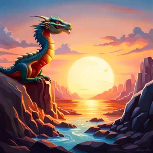 Good Morning Dragon - AI Generated Artwork - NightCafe Creator