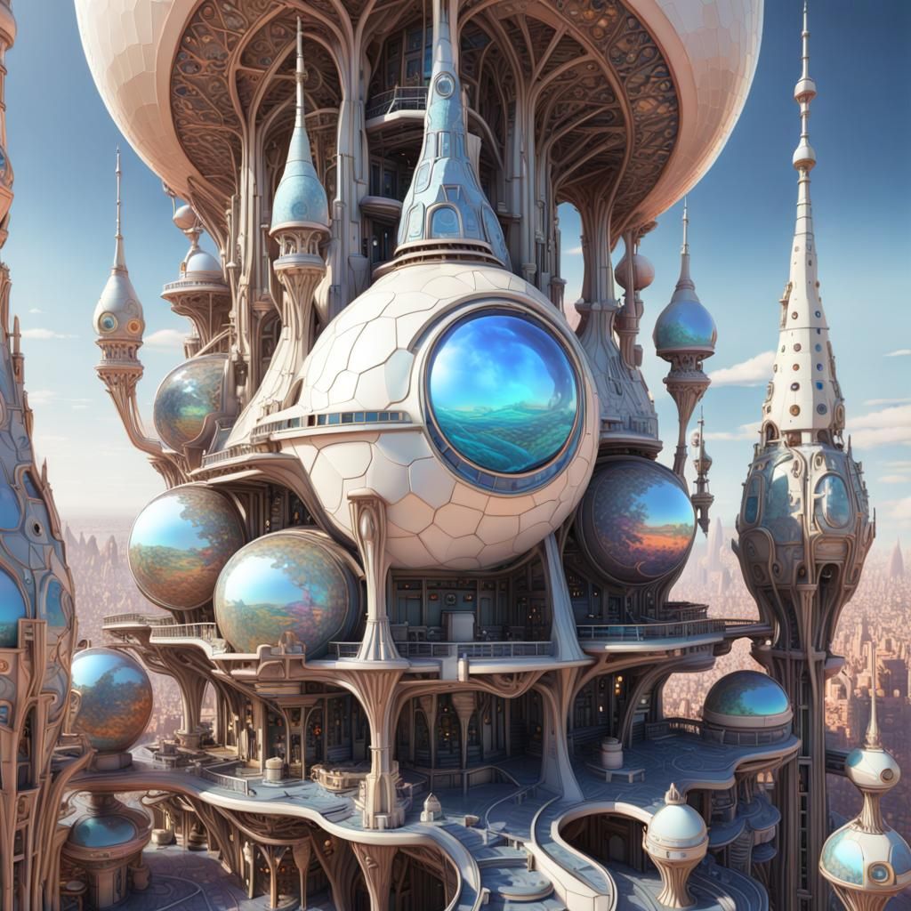 Alien city 2 - AI Generated Artwork - NightCafe Creator