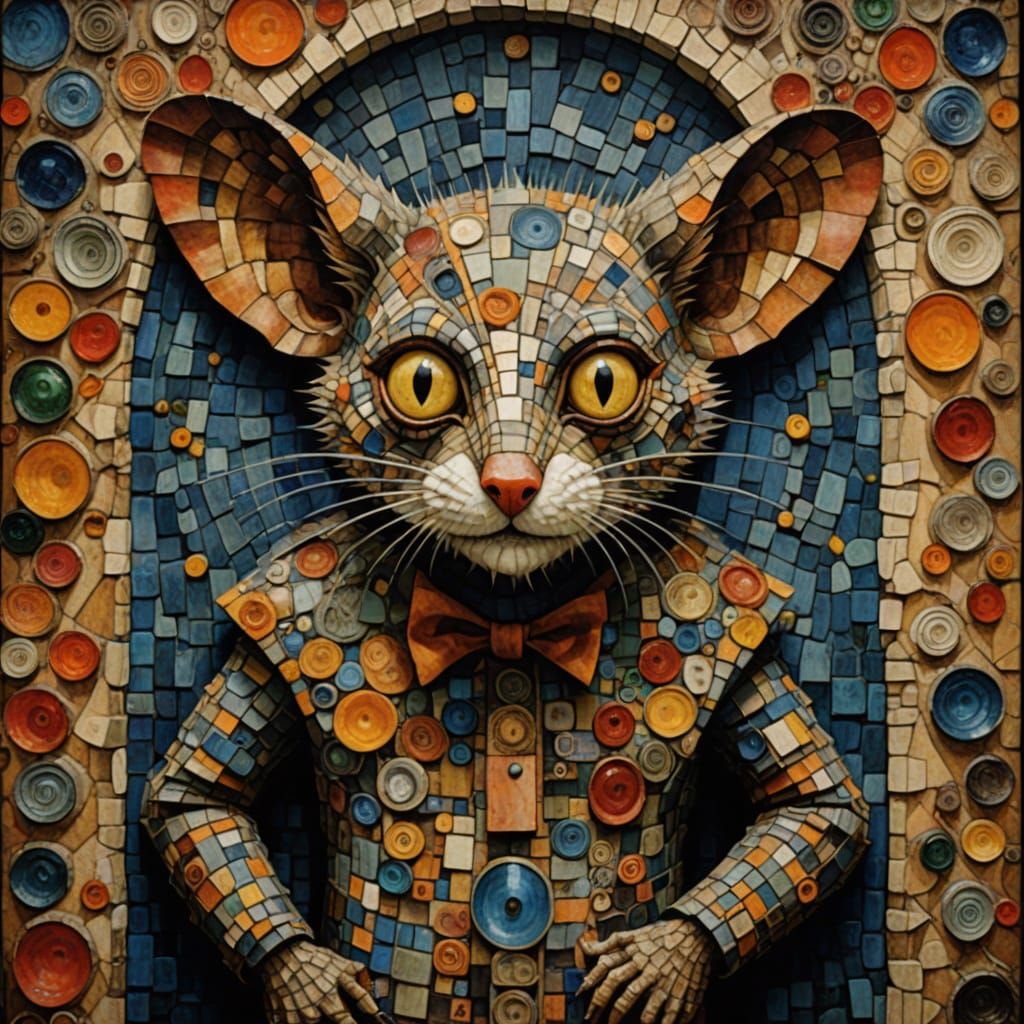Mice as Gothic Mosaic Art - AI Art
