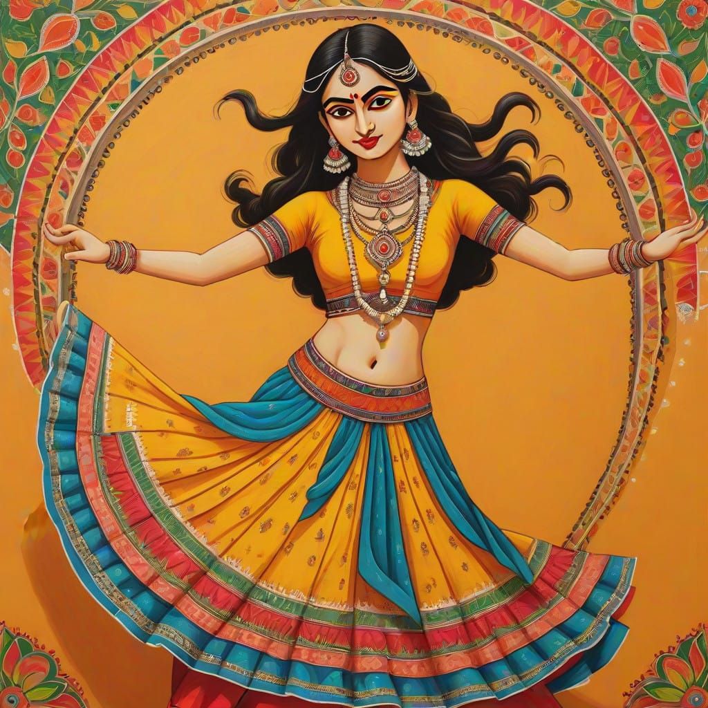 Indian dancer - Dazzling Indian Dancer in Traditional Attir...