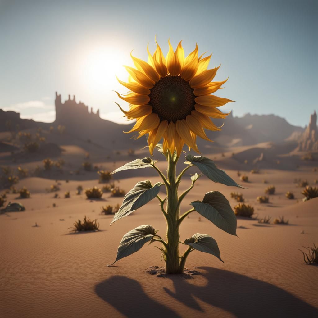 A striking sunflower standing alone in majesty