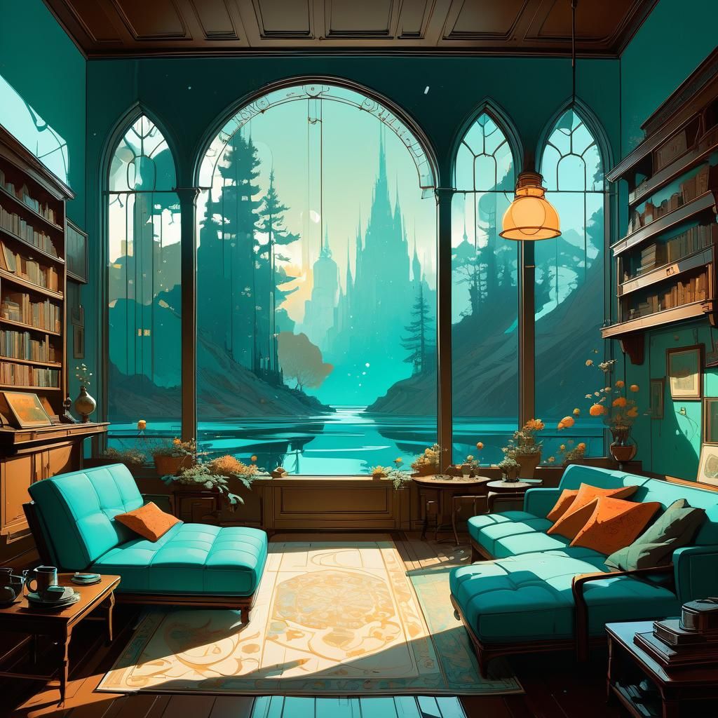 Reading nook - AI Generated Artwork - NightCafe Creator