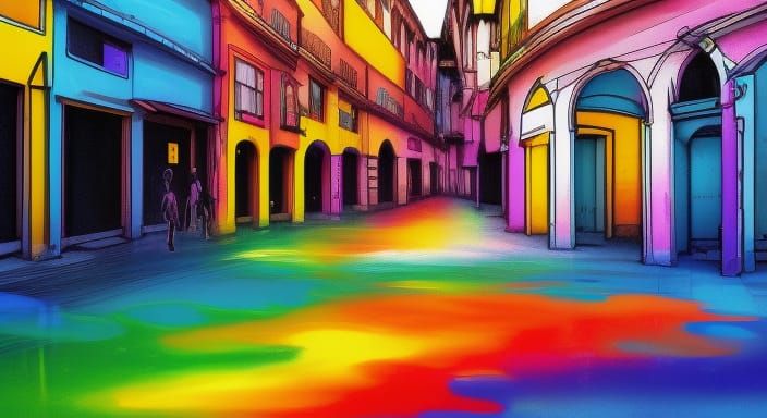 "Dancing In The Street" epic hypermodernism masterpiece in the style of ...