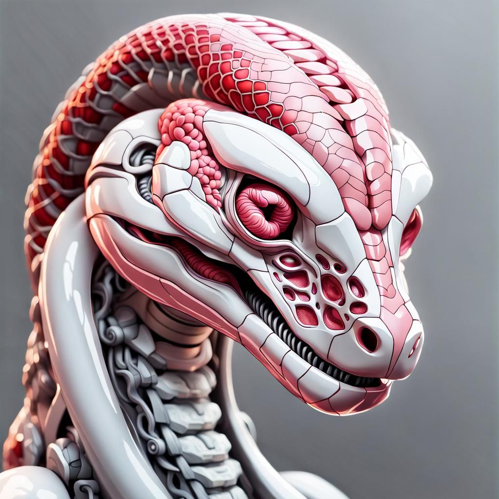 Robot-snake - AI Generated Artwork - NightCafe Creator