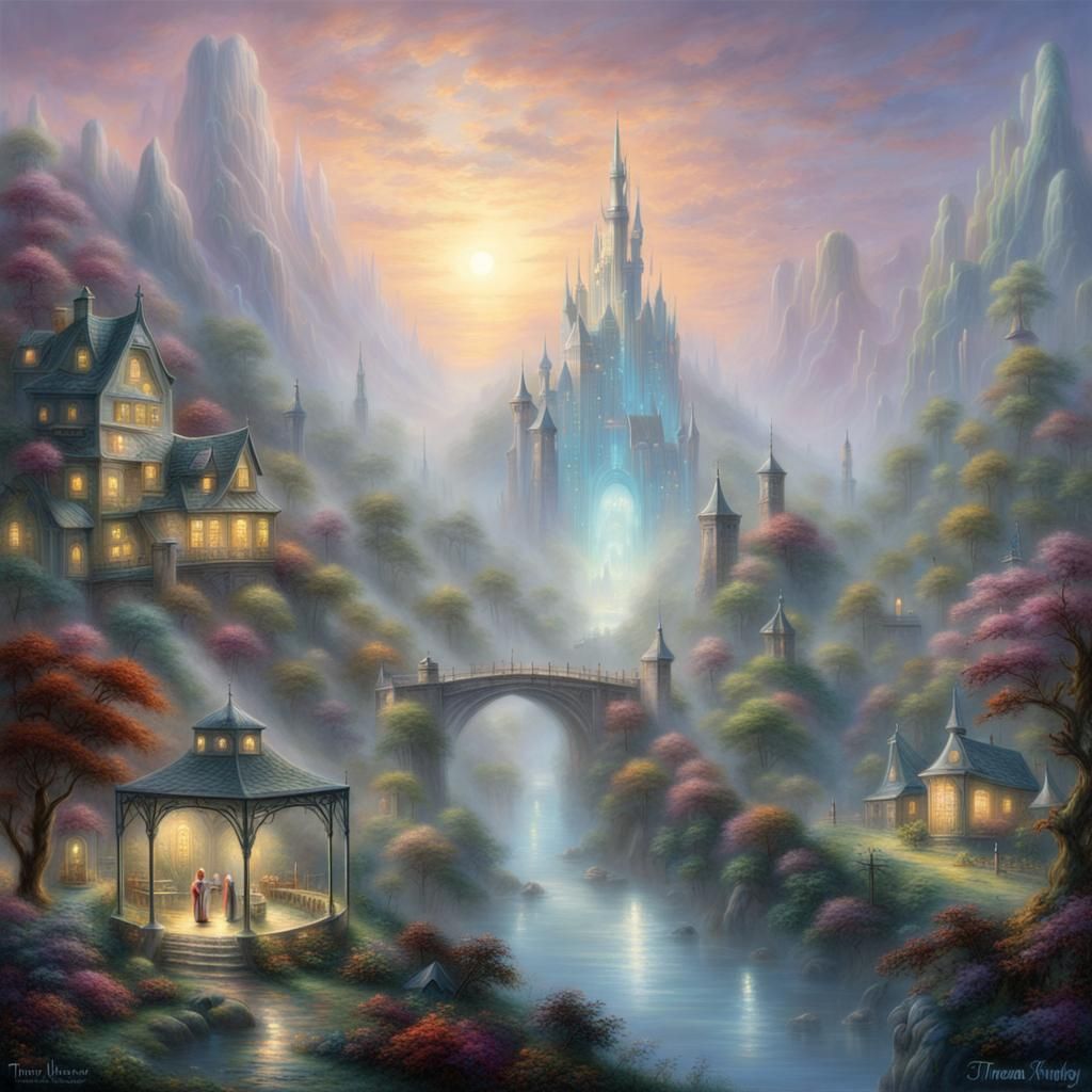 An alien Utopian world - AI Generated Artwork - NightCafe Creator