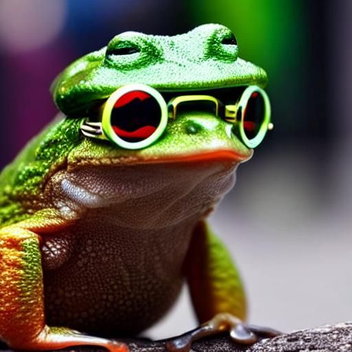 Cool frog - AI Generated Artwork - NightCafe Creator