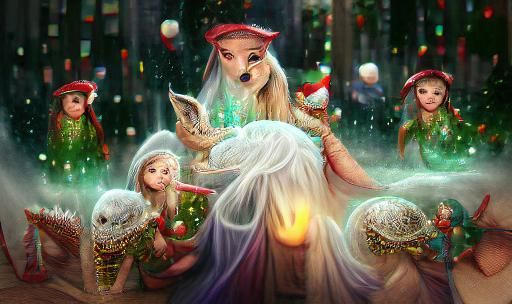 Christmas Fantasy Illustration - AI Generated Artwork - NightCafe Creator