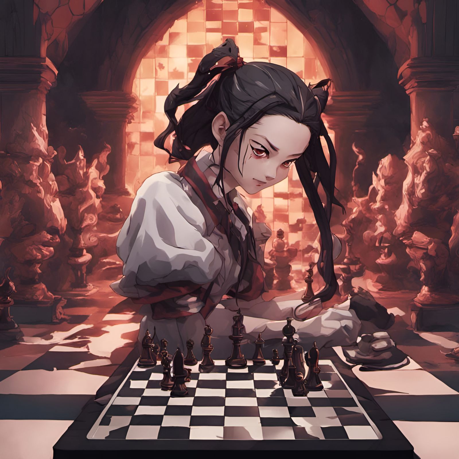 Demon Slayer chess - AI Generated Artwork - NightCafe Creator