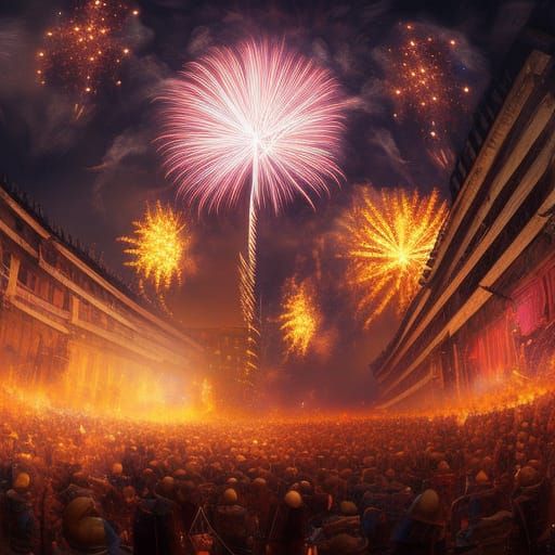 fireworks - AI Generated Artwork - NightCafe Creator