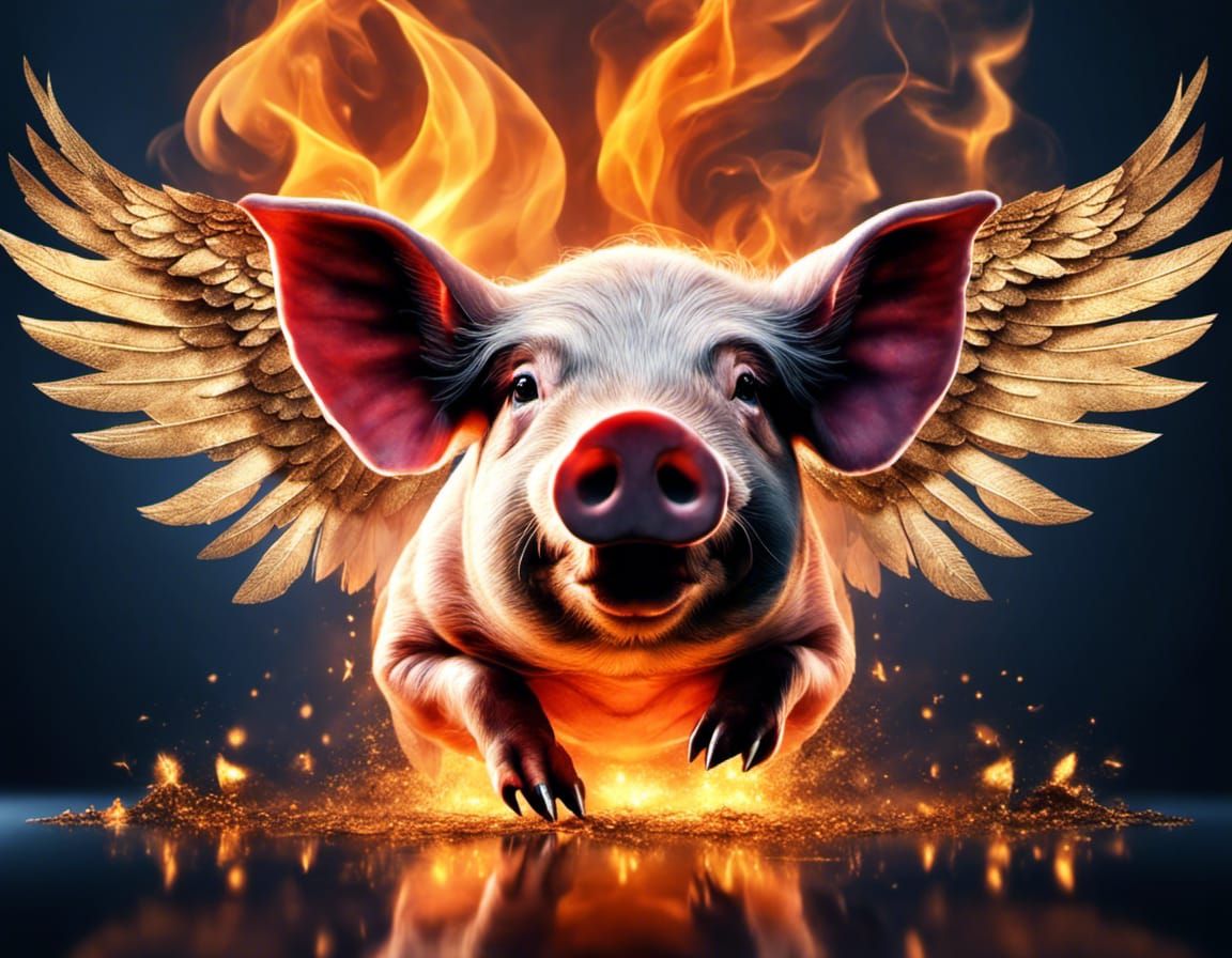 Flying Pig - AI Generated Artwork - NightCafe Creator