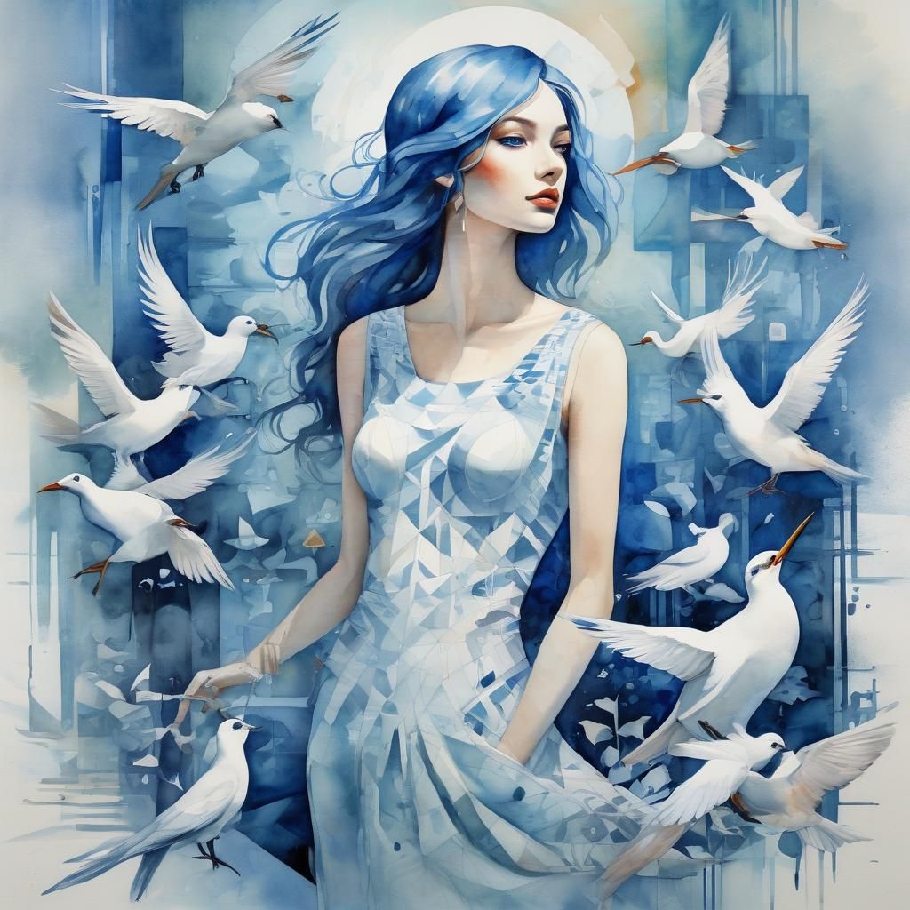 Send my regards to blue - AI Generated Artwork - NightCafe Creator