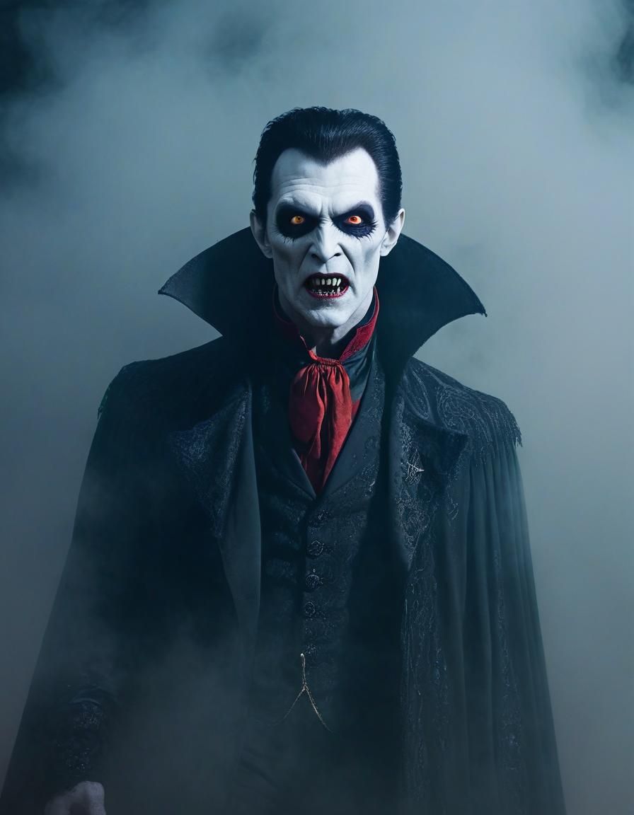 Vampire moving through mist - AI Generated Artwork - NightCafe Creator