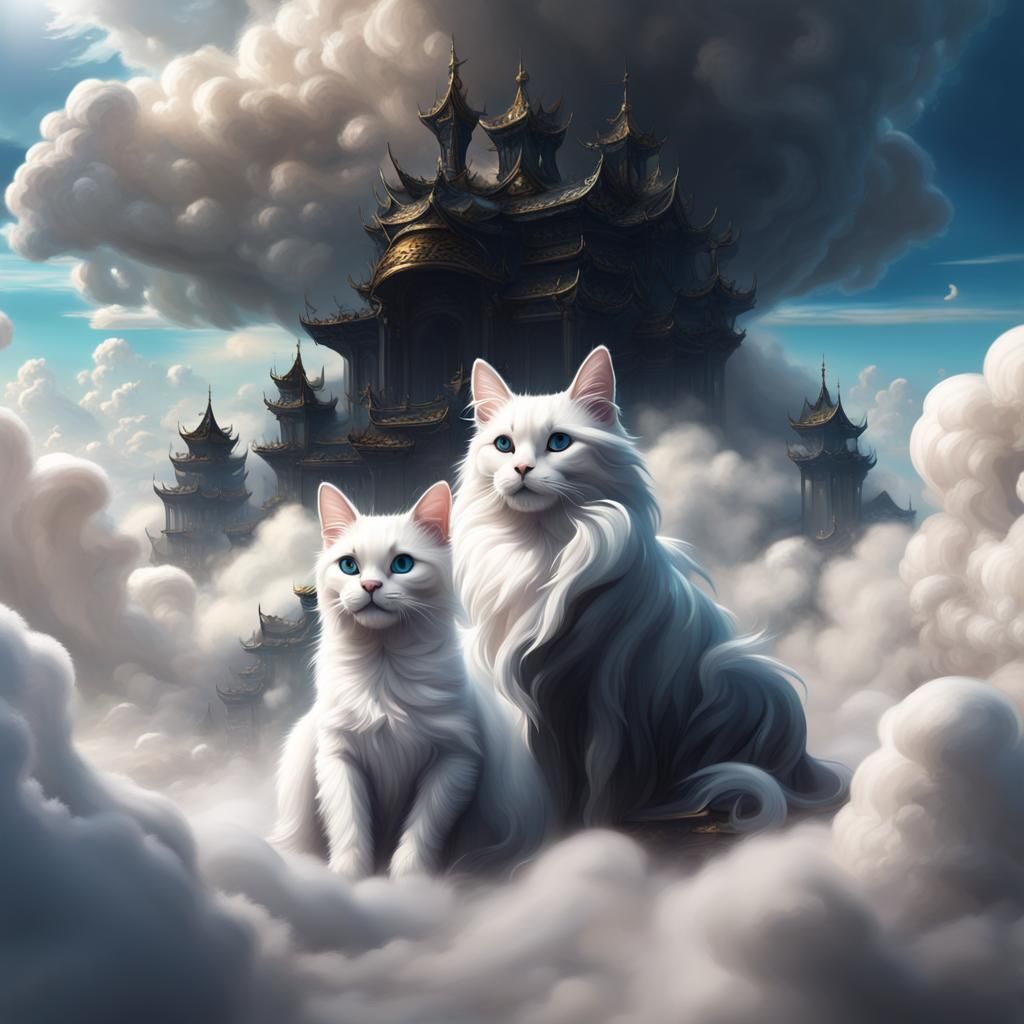 Sky cats - AI Generated Artwork - NightCafe Creator
