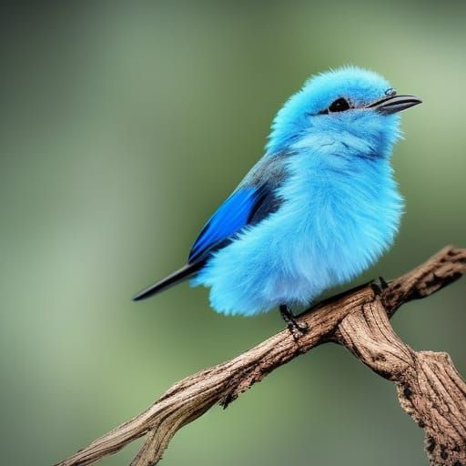 Baby Blue Bird! - AI Generated Artwork - NightCafe Creator