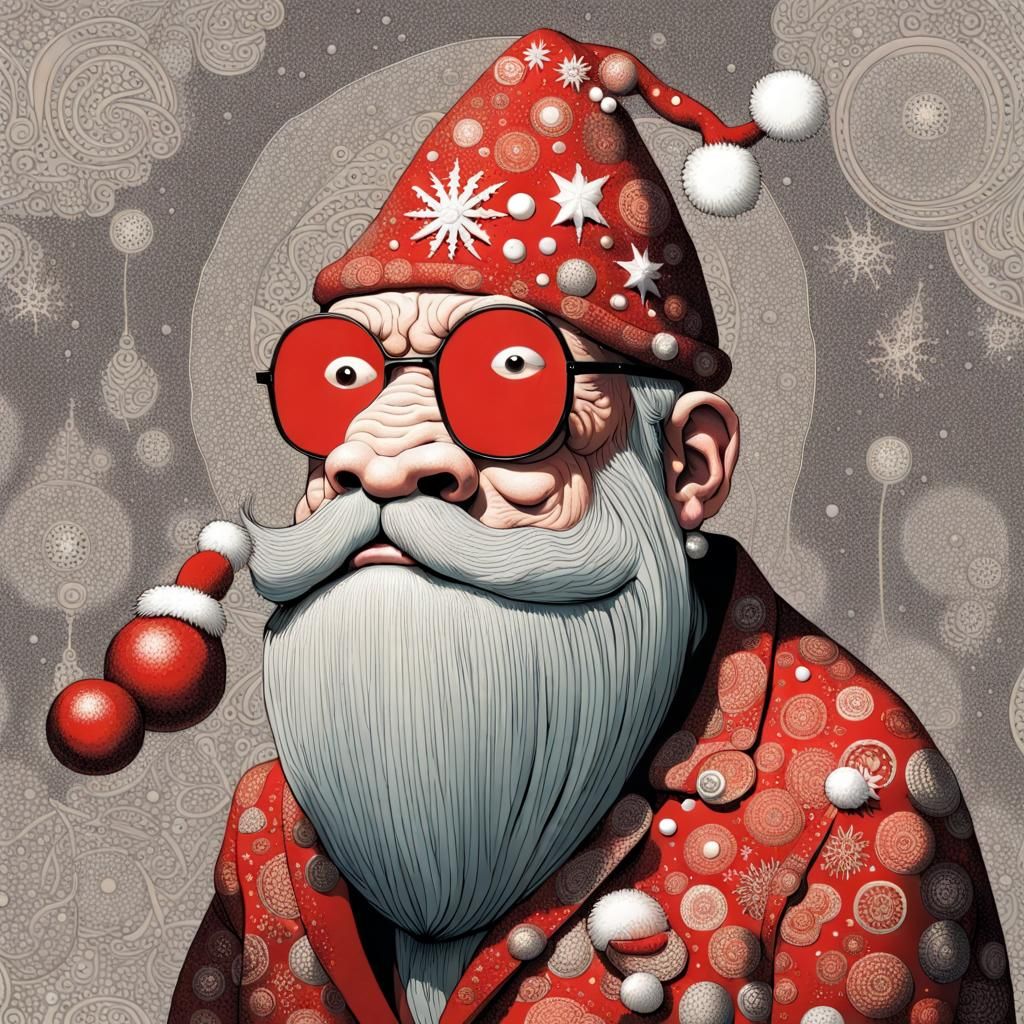 Walrus King Mr. Bean Santa Claus monster mutant hybrid believer - AI ...