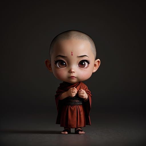 Cute Monk - AI Generated Artwork - NightCafe Creator