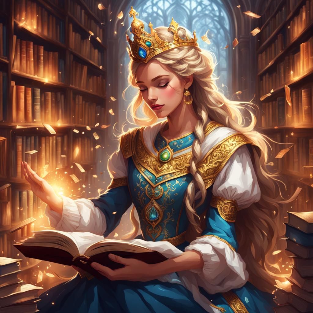 Queen Librarian - AI Generated Artwork - NightCafe Creator