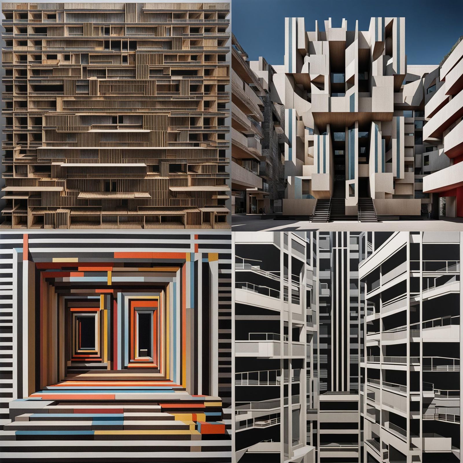 architectural optical illusion by 3D patchwork collage artist ...