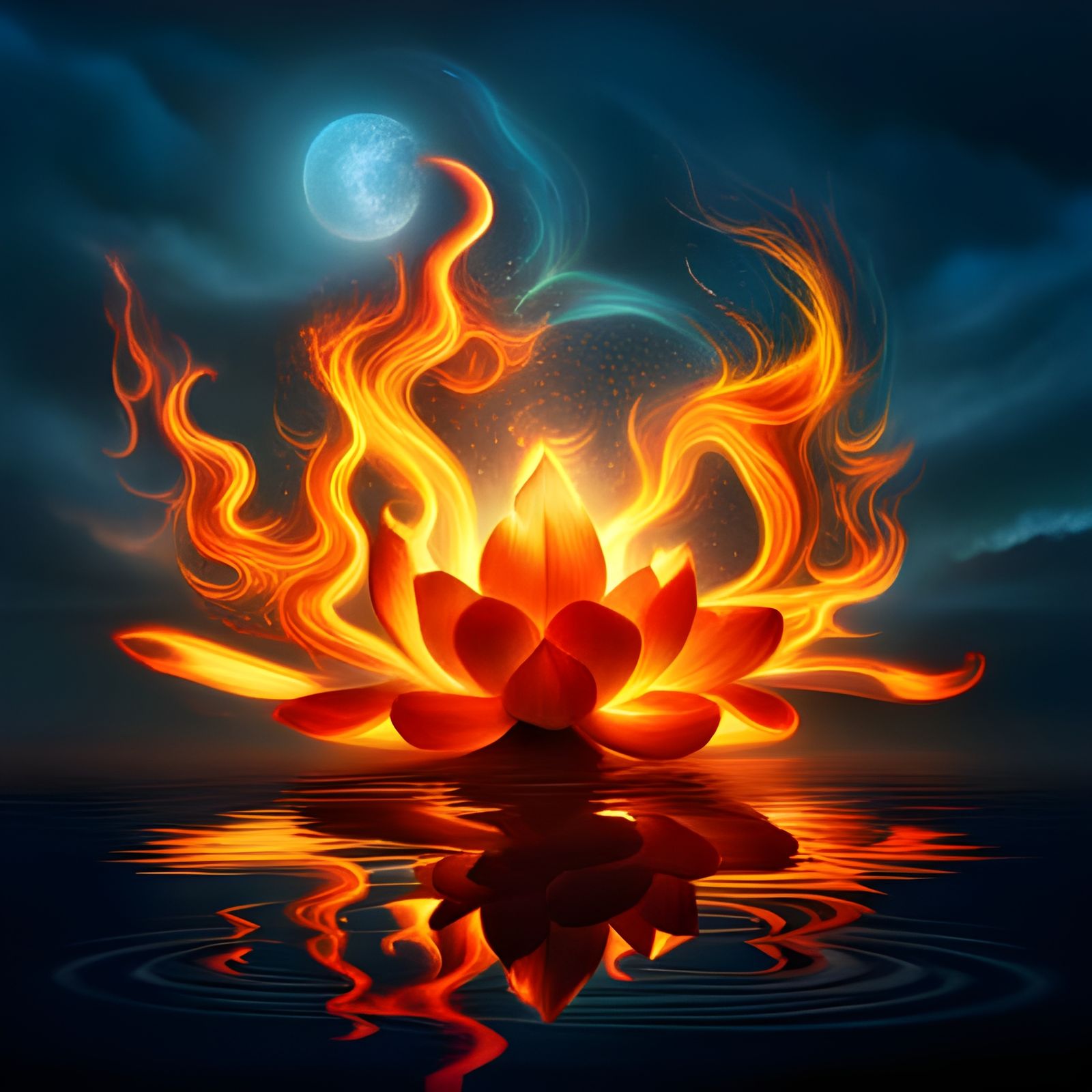 Burn this burning flower in your eyes 🔥 - AI Generated Artwork ...