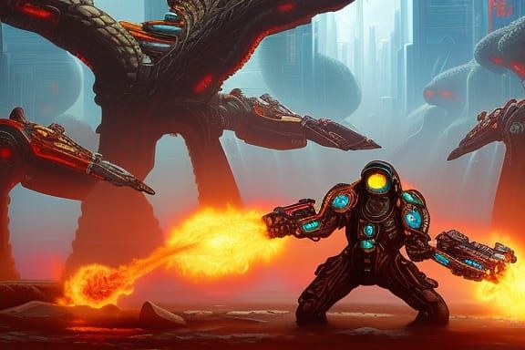 Plasma Blaster Attack - AI Generated Artwork - NightCafe Creator