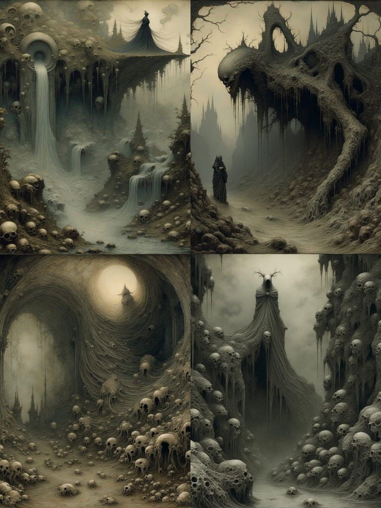 impressionism graphic-novel horror:"Monster Minister." collage ...