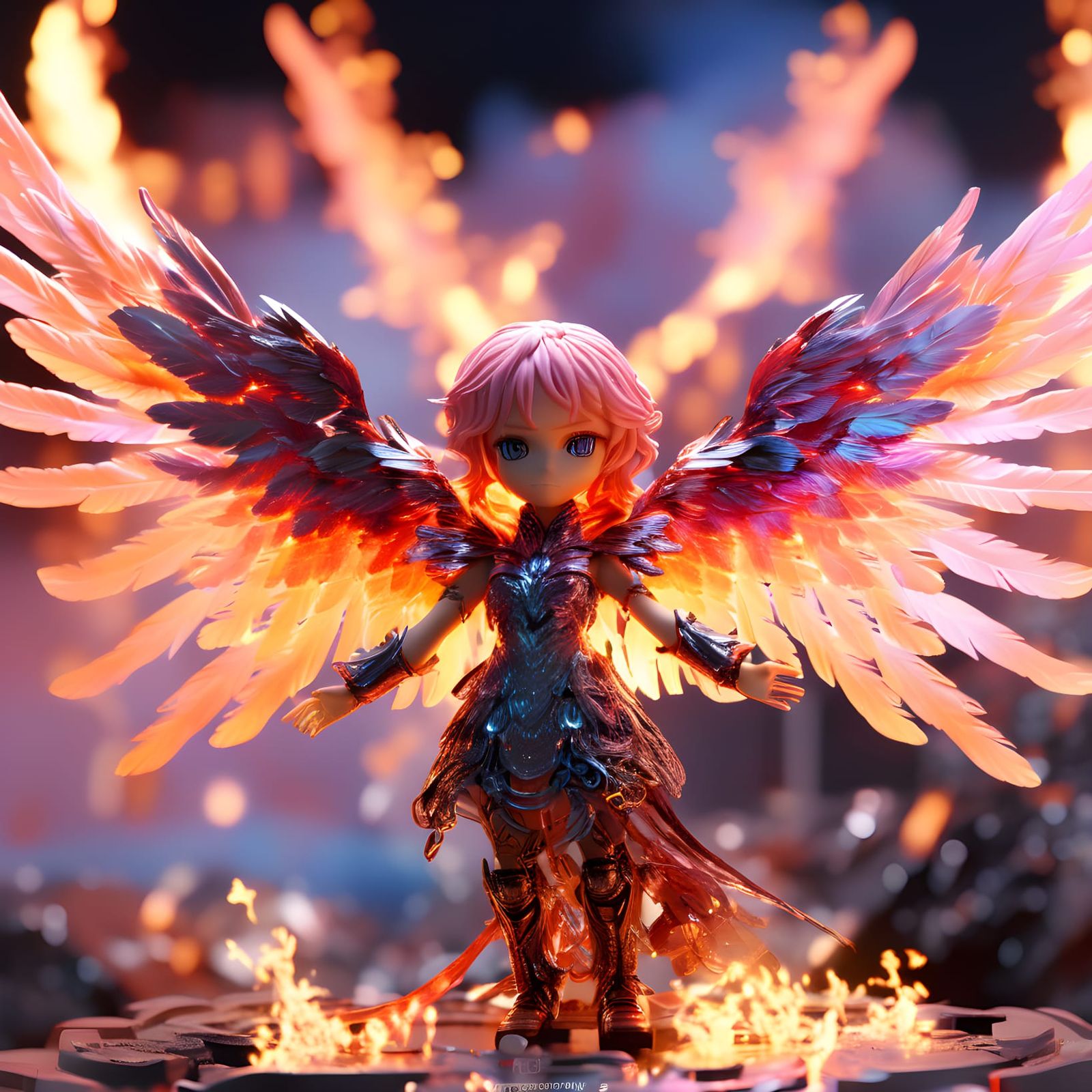 Chibi Phoenix - AI Generated Artwork - NightCafe Creator