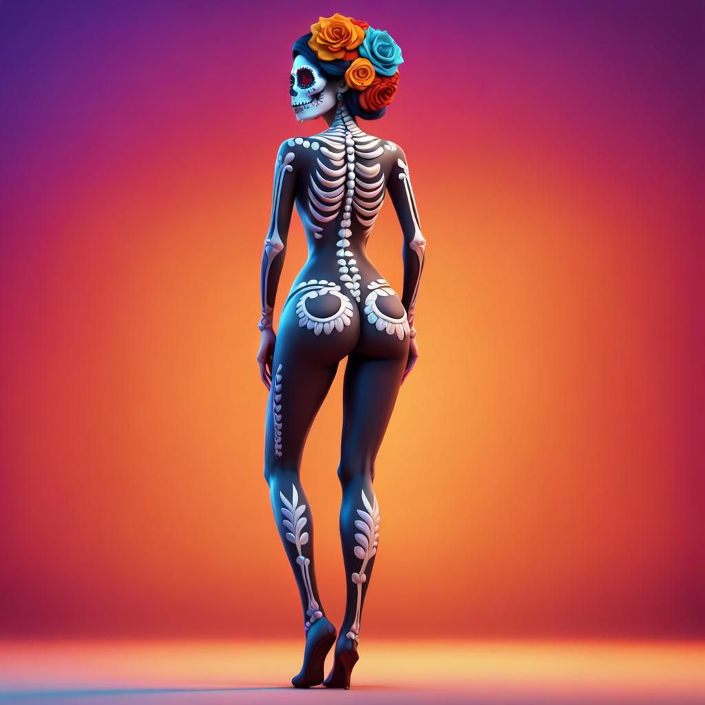 Beatifull Woman Day of the dead Nice model - AI Generated Artwork - NightCafe Creator