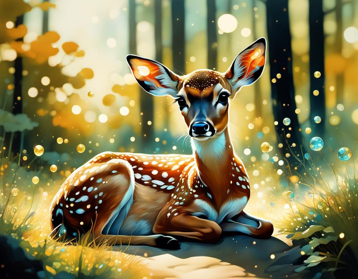 Spring Fawn - AI Generated Artwork - NightCafe Creator