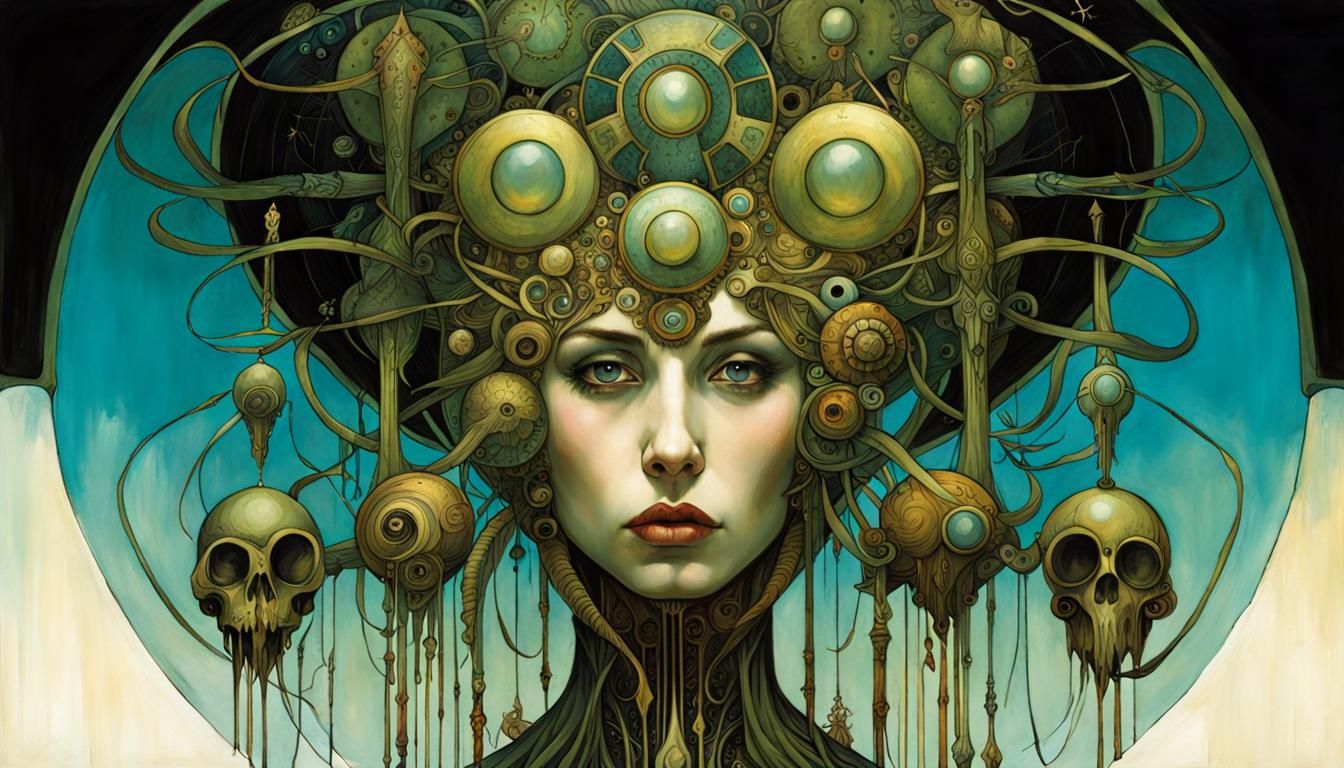 "Future Primitive" epic Intricate, complex, magical, hyperdetailed neo ...