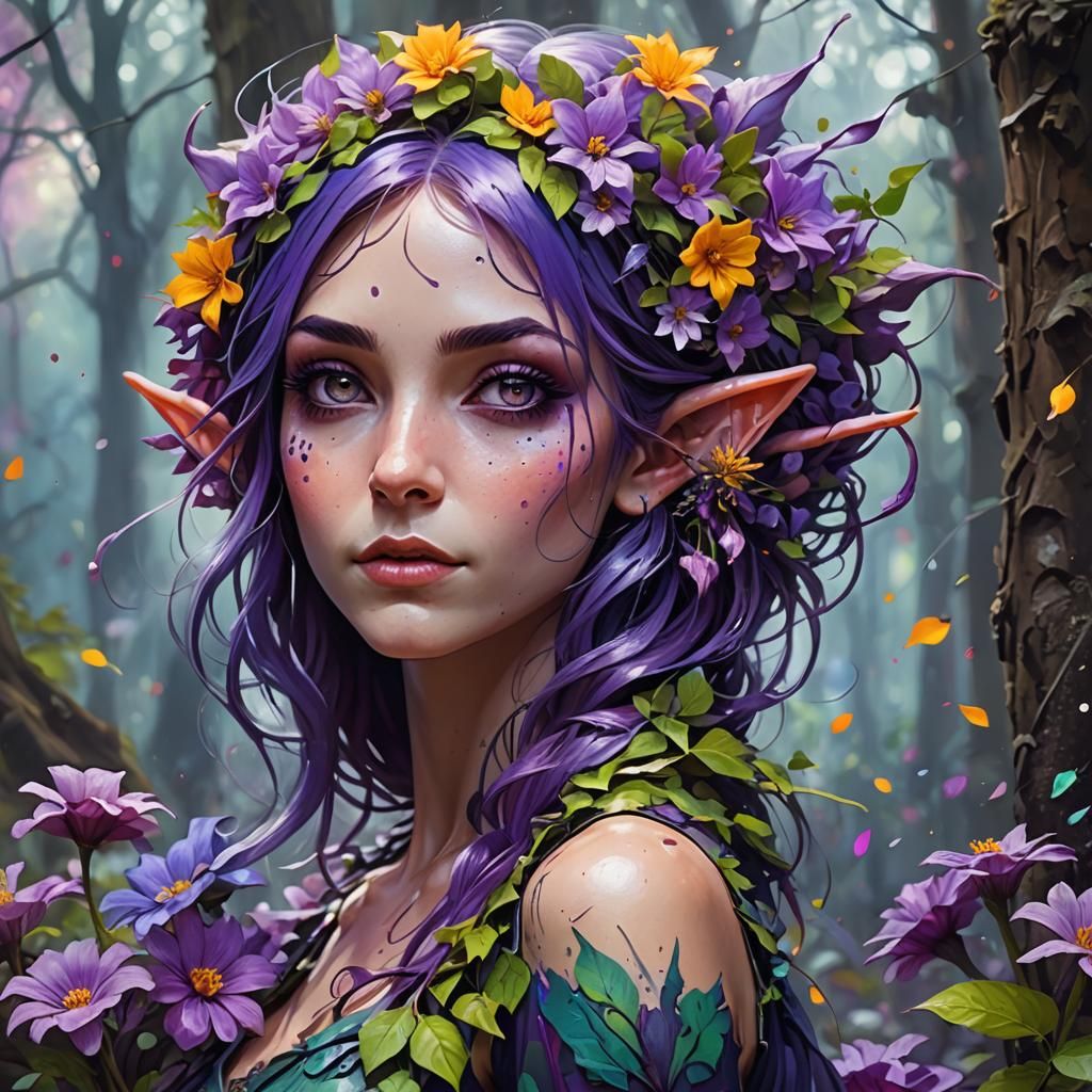 Forest Elf Girl - AI Generated Artwork - NightCafe Creator