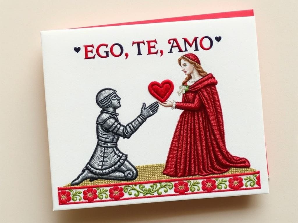 Medieval-esque Valentine - Medieval Valentine's Card with Em...