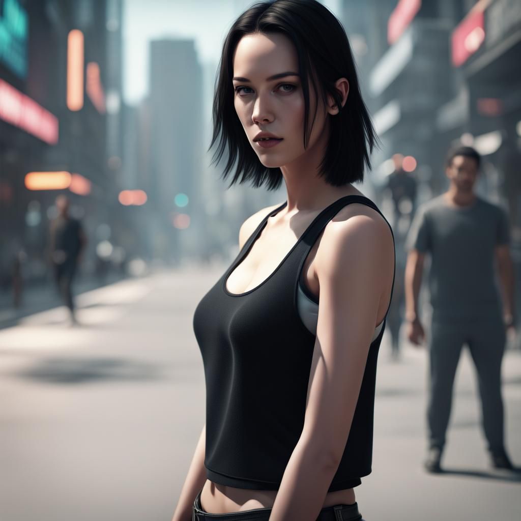 Female version of Keanu Reeves - AI Generated Artwork - NightCafe Creator