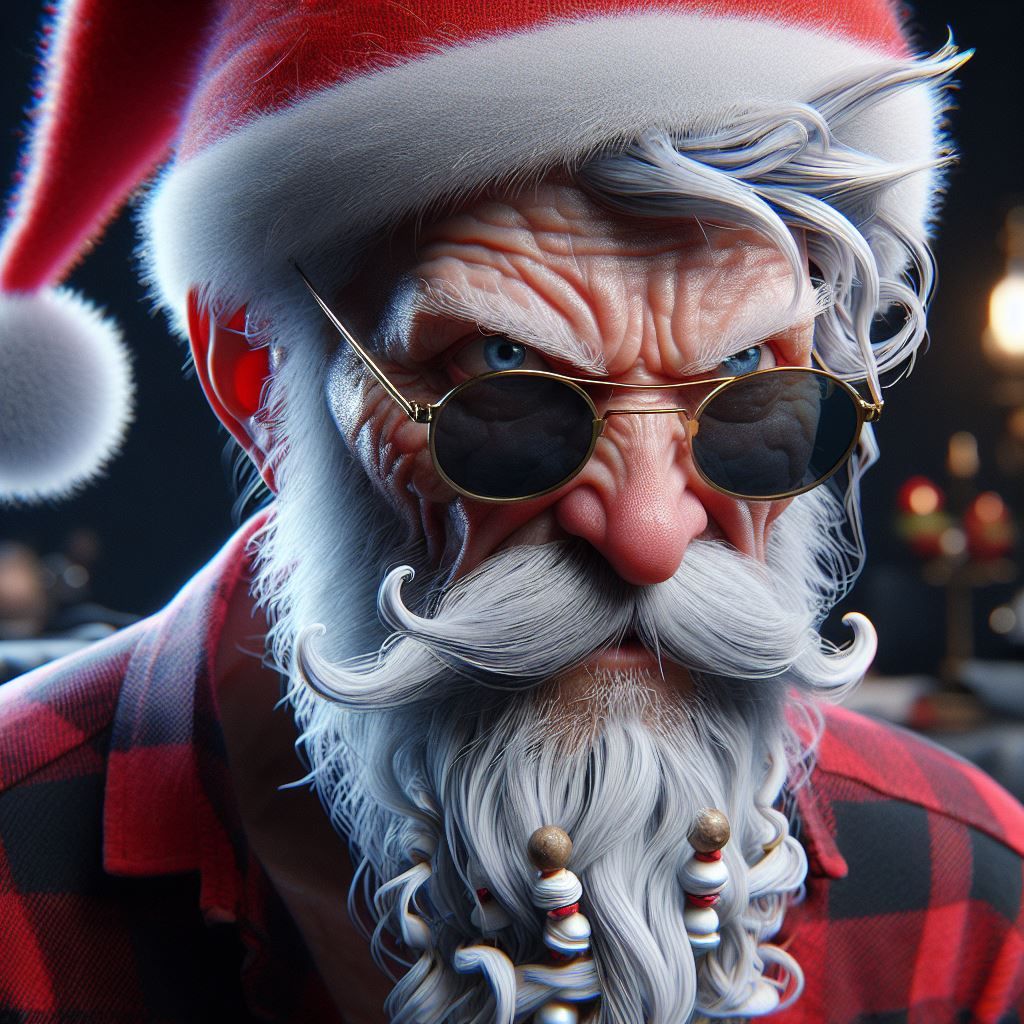 Badass Santa 🎅🏻🎅🏻 D3 - AI Generated Artwork - NightCafe Creator