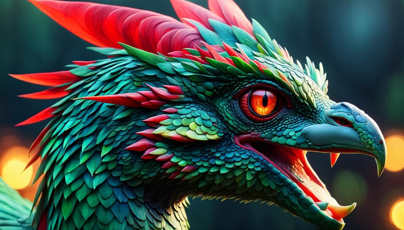 (Reptile-bird hybrid - AI Generated Artwork - NightCafe Creator