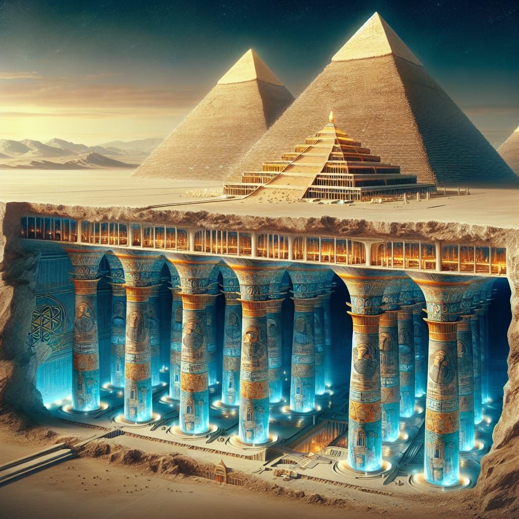 Beneath the Pyramids - AI Generated Artwork - NightCafe Creator